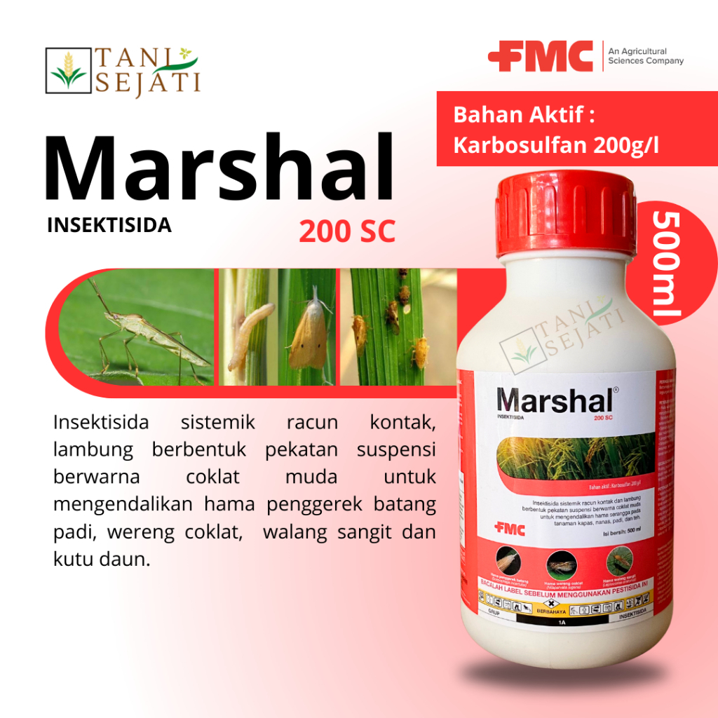 Jual Marshal 200 SC 500ml Insektisida Sistemik Racun Kontak dan Lambung ...