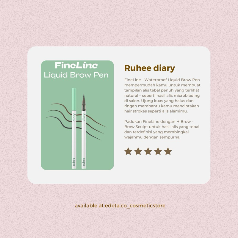 Jual Ruhee dairy fine line eyebrow | Shopee Indonesia
