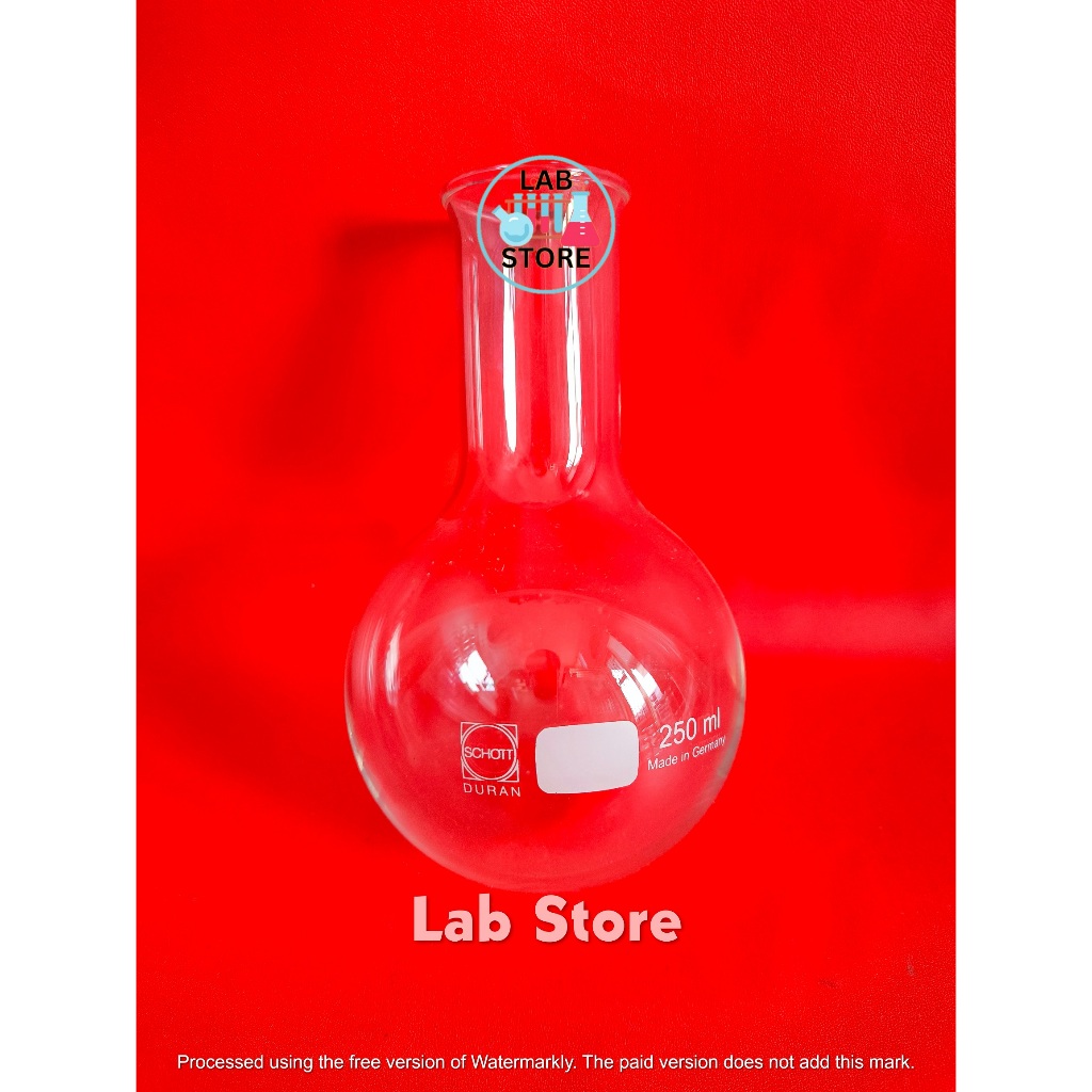 Jual Labu Didih 250ml / Boiling Flask Round Bottom Narrow Neck Schott ...