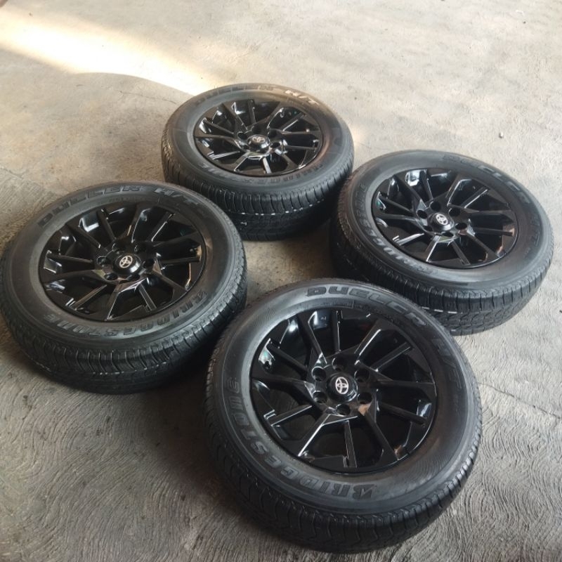 Jual velg fortuner GR black R18 + ban | Shopee Indonesia
