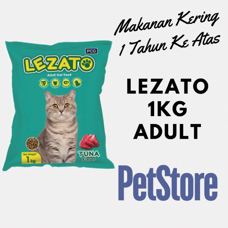 Jual LEZATO 1 KG Freshpack Makanan Kucing Adult | Shopee Indonesia