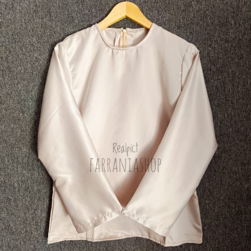 Jual INNER MANSET SATIN BLOUSE LENGAN PANJANG / DALEMAN KEBAYA | Shopee ...