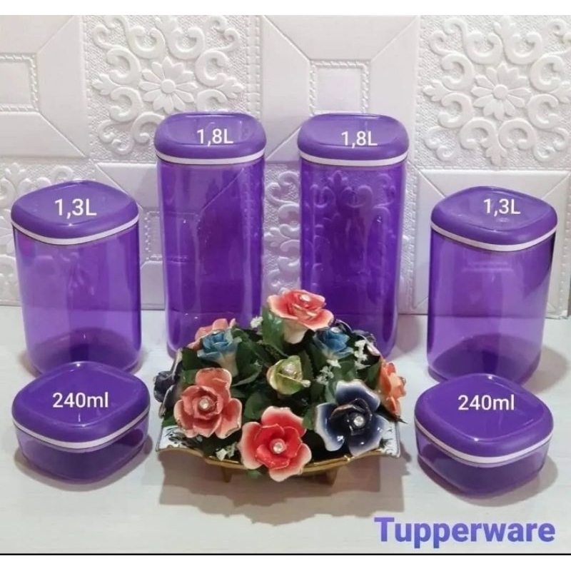Jual Crystal Canister Small/Crystal Canister ungu/Crystal Canister set ...
