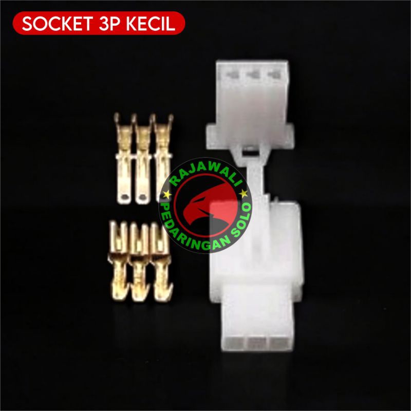 Jual Soket 3 Pin Kecil Socket motor mobil soket lampu motor | Shopee ...
