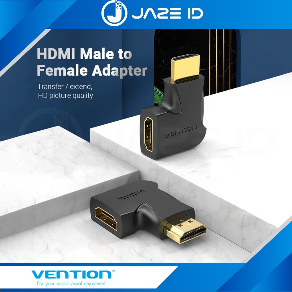 Jual Vention Adapter HDMI Connector Male to Female 4K Right Left 90 270 ...