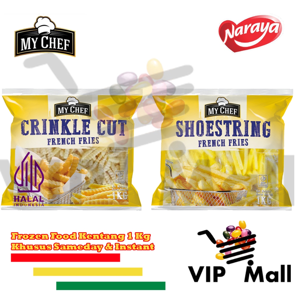 Jual My Chef Frozen Food Kentang 1000Gr Khusus Sameday & Instant | Shopee Indonesia