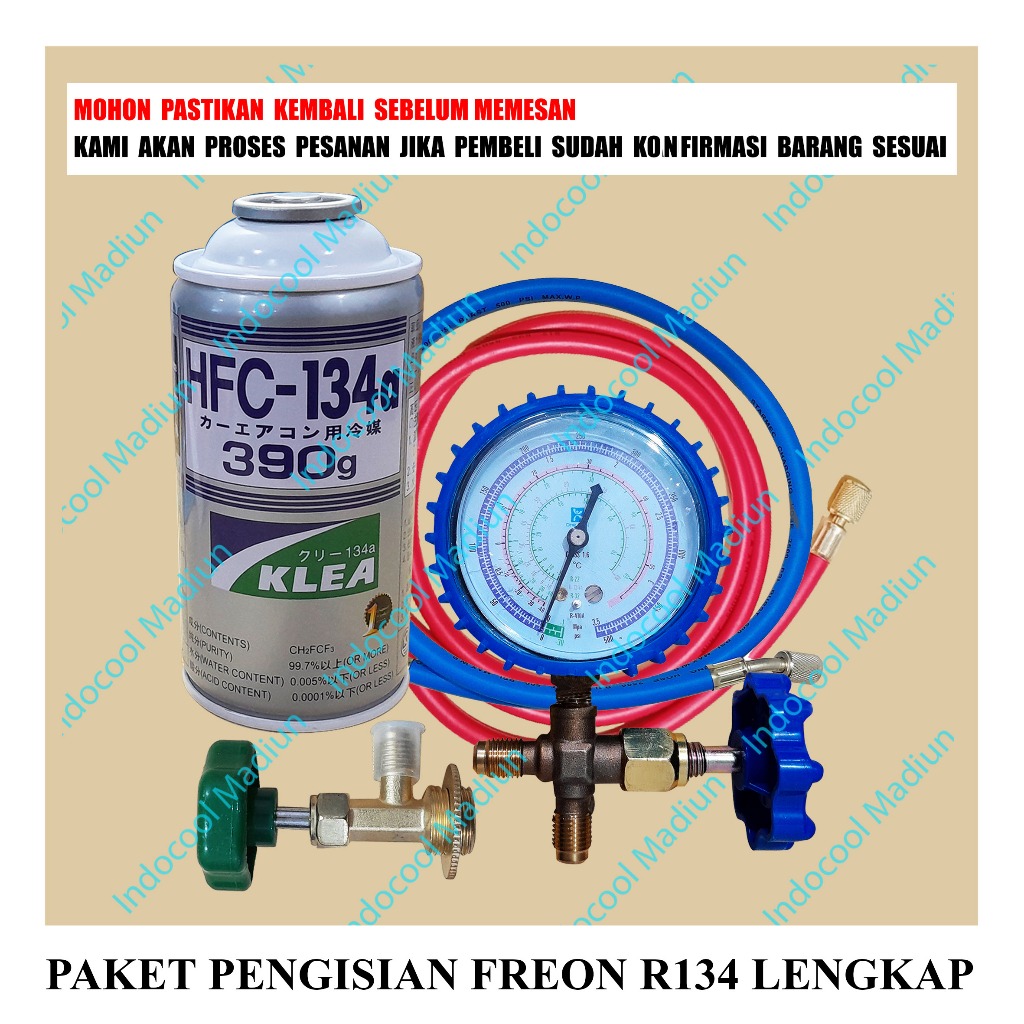 Jual PROMO PAKET FREON 134 KOMPLIT / PENGISIAN FREON / PAKET PENGISIAN ...