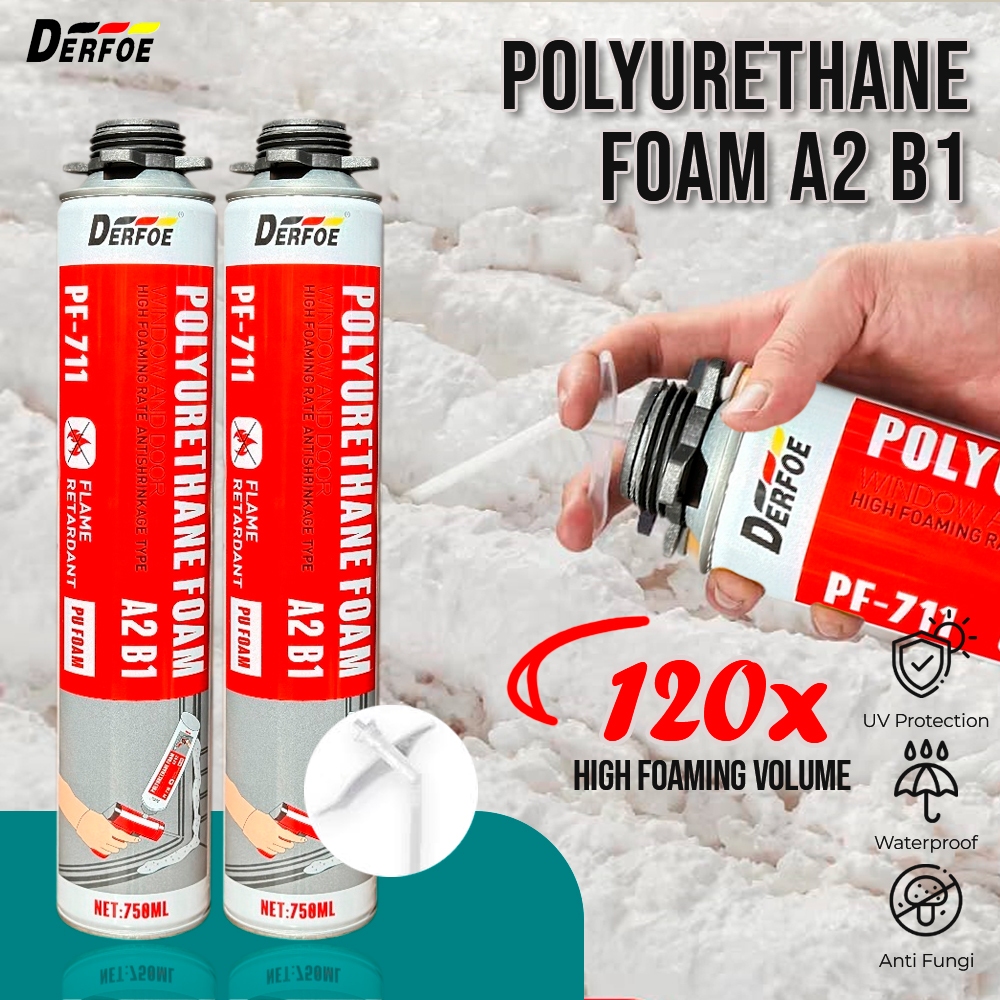 Jual DERFOE PU Foam / Polyurethane Foam Sealant Spray 750ML | Shopee Indonesia