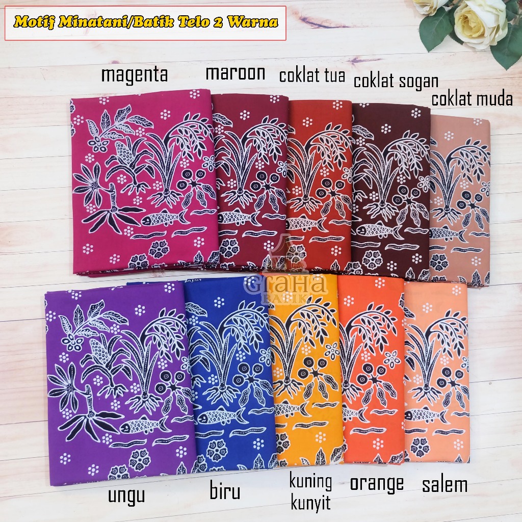 Jual KAIN BATIK BAKARAN PATI MOTIF MINA TANI MINATANI TELA TELO KETELA ...