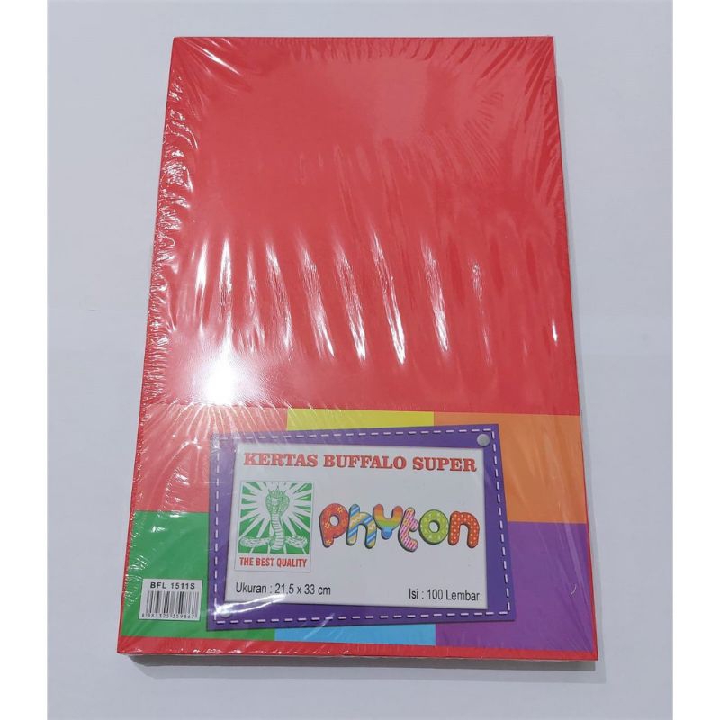 Jual Kertas Cover Jilid Bufalo F4 Merah 10 Lembar | Shopee Indonesia