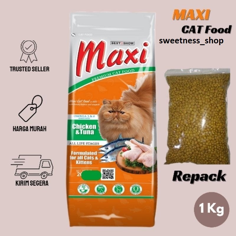 Jual Maxi Cat Food 800gram Makanan Kucing Maxi Catfood 800gram | Shopee ...
