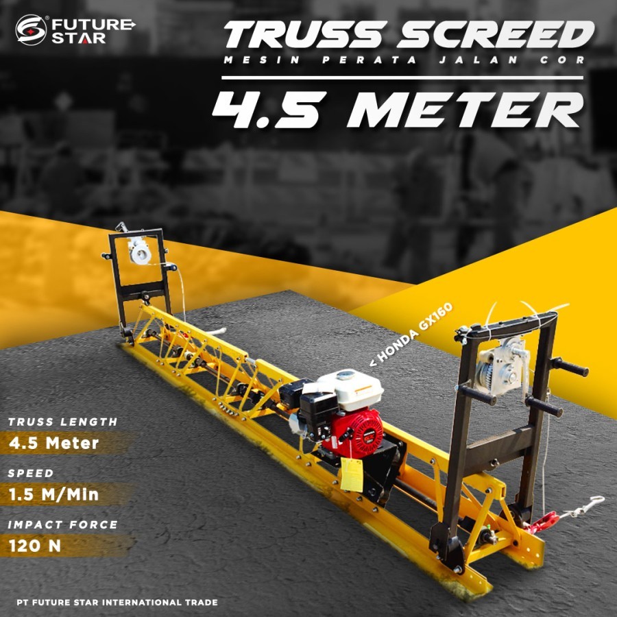 Jual Mesin Perata Beton Concrete Truss Screed 6 Meter Honda GX 160 ...