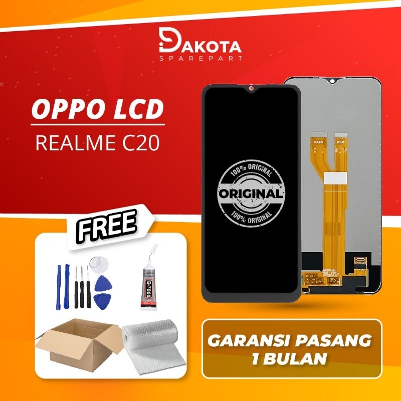 Jual [ORIGINAL] LCD REALME C20 / C21 / C11 2021 FULLSET COMPLETE ORIGINAL FREE LEM + OPENING SET ...