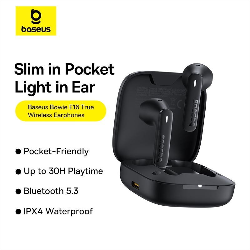 Jual Baseus Bowie E16 True Wireless Bluetooth Earphone TWS Mini Earbuds ...