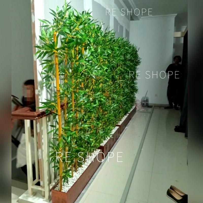 Jual 1 set pohon bambu tinggi 150cm dekorasi ruangan bambu partisi ...