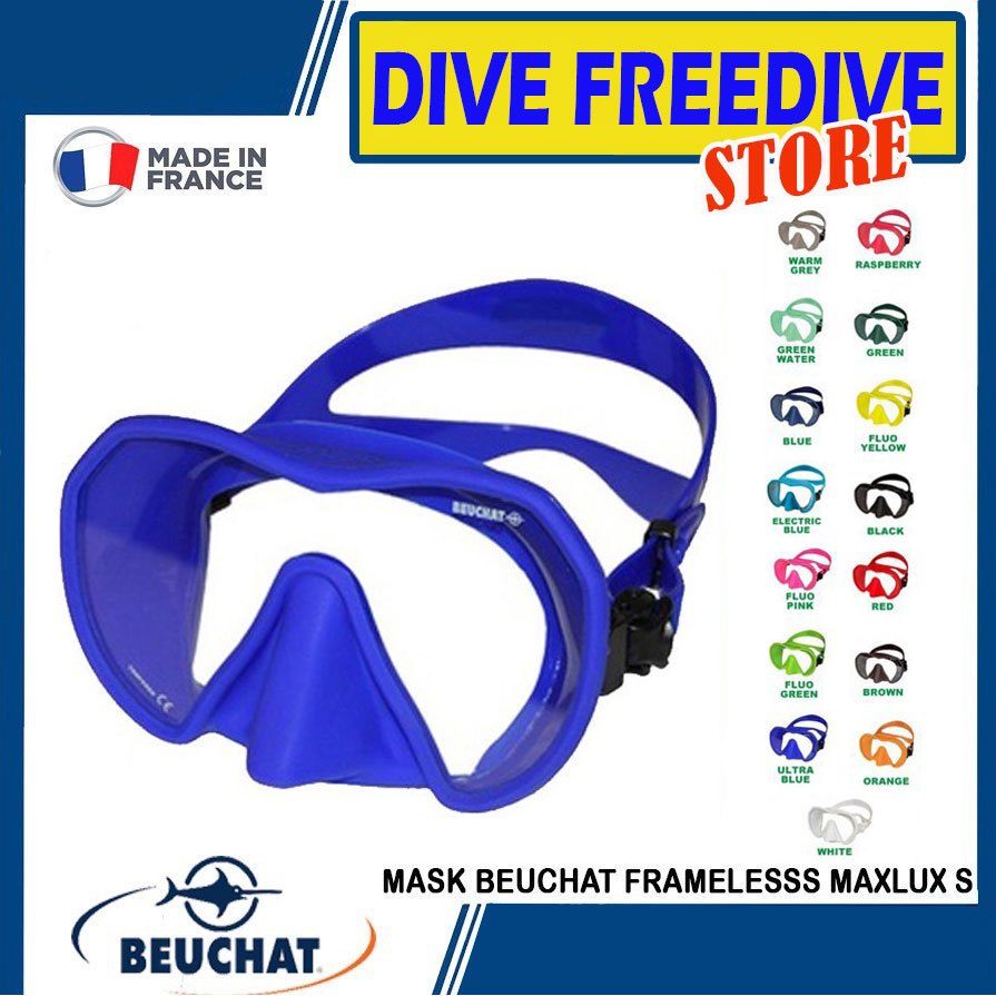 Jual Mask Beuchat Maxlux S Masker Selam Scuba Diving Frameless Single ...