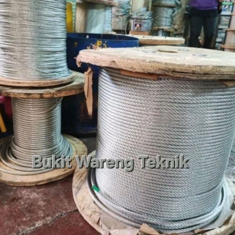 Jual Kawat Seling Galvanis Tali Seling Baja Lapis Plastik 2 3 4 5 6 8 mm | Shopee Indonesia