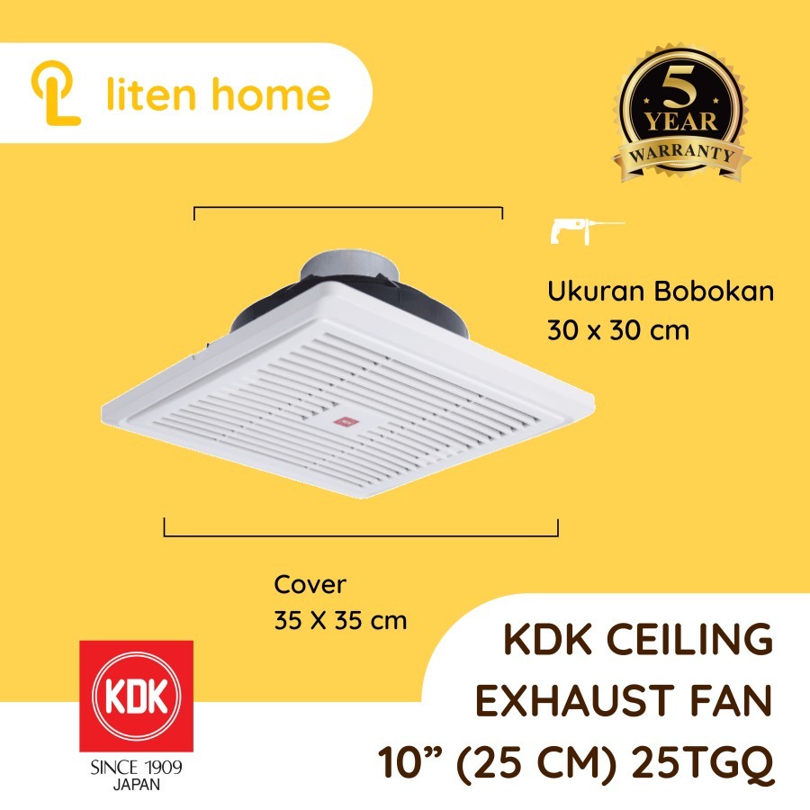 Jual Exhaust KDK 25TGQ / Ceiling Exhaust Fan Plafon 10 Inch 10" KDK 25 ...