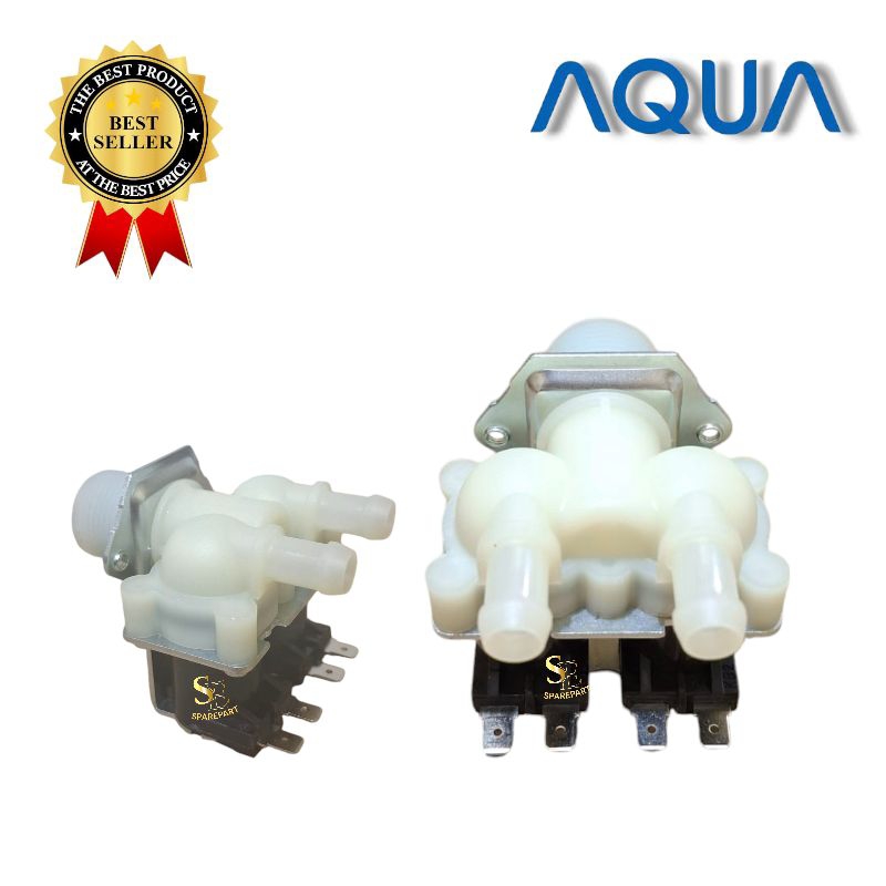 Jual selenoid water inlet valve 2 inlet mesin cuci AQUA front loading ...