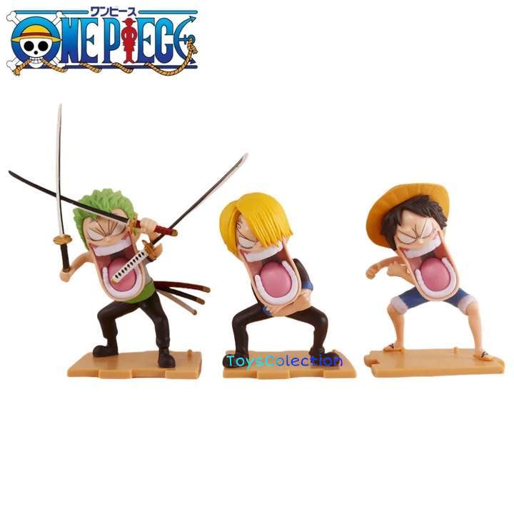 Jual ACTION FIGURE ONE PIECE LUFFY ZORO SANJI THE HUNGRY TRIO VER ...