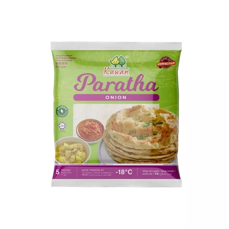 Jual Kawan Paratha Onion 400gr Isi 5 Pcs Roti Paratha Bawang Roti India ...