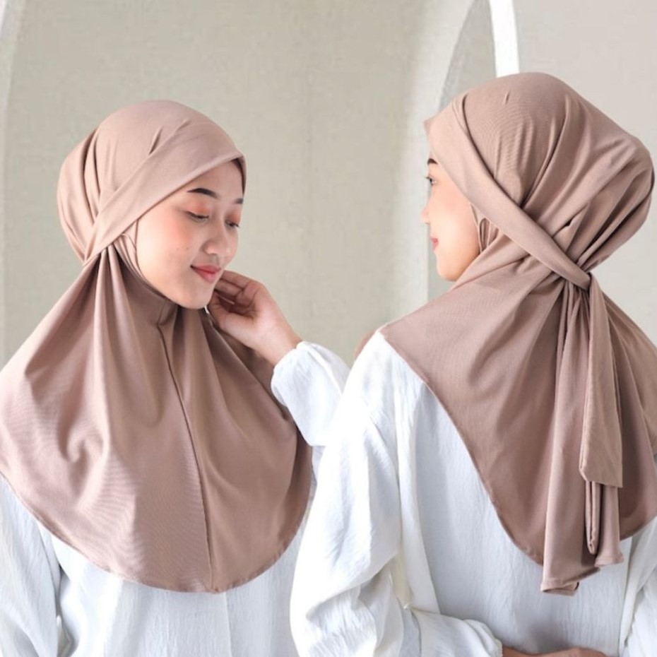 Jual DAISY BERGO TALI INSTAN FRENCH MELAYU HIJAB BERGO NON PED 2IN1 JERSEY TEBAL SIZE M TERBARU ...