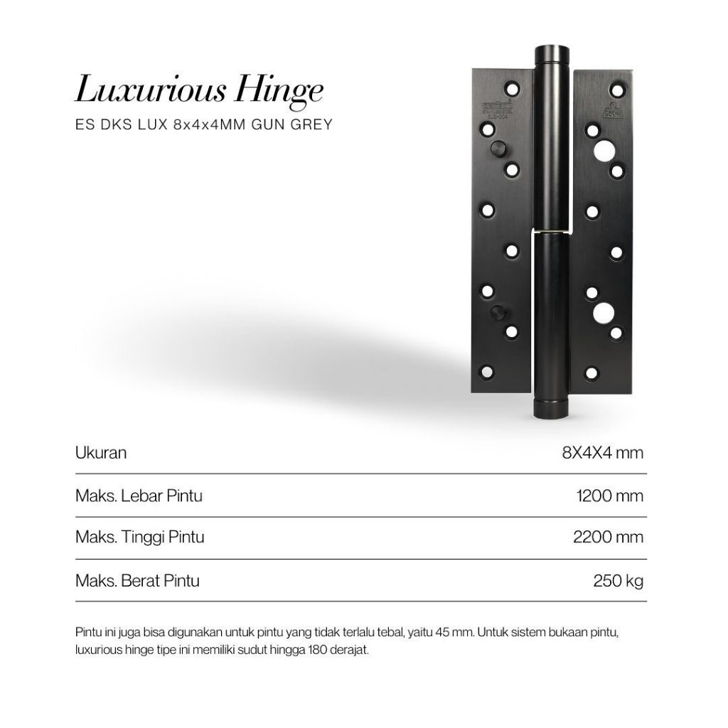 Jual HINGE DEKKSON ESS LUXURY SERIES 8X4X4MM SSS RAB GUN GREY Engsel ...