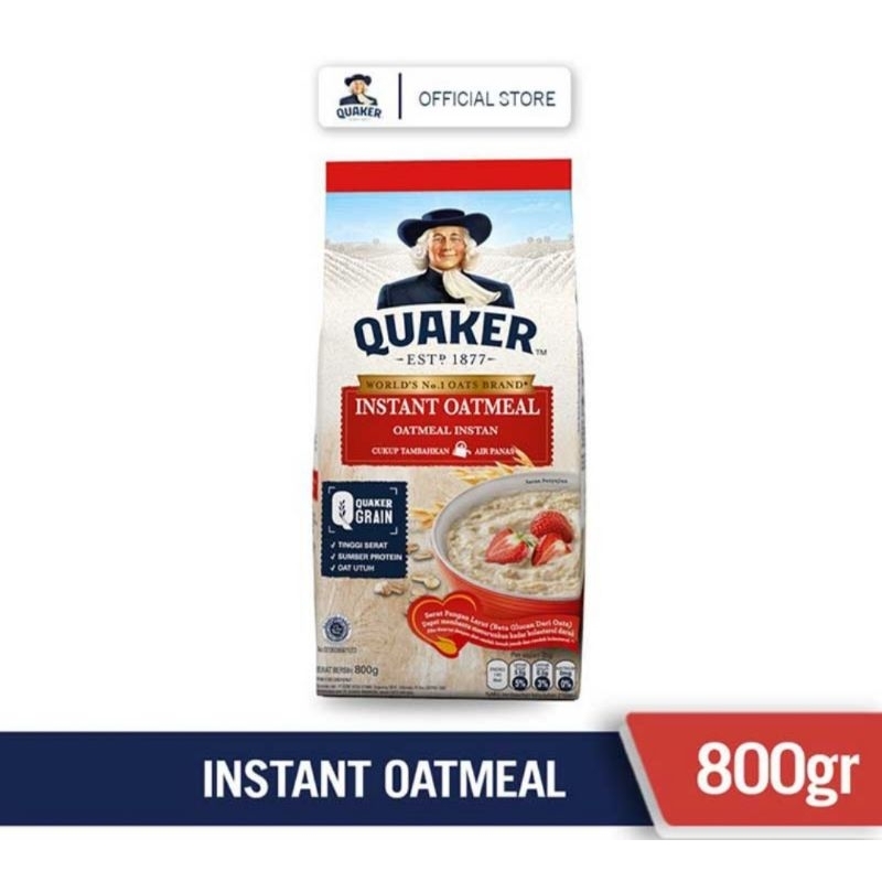 Jual QUAKER Oatmeal Instant Merah 800gr | Shopee Indonesia