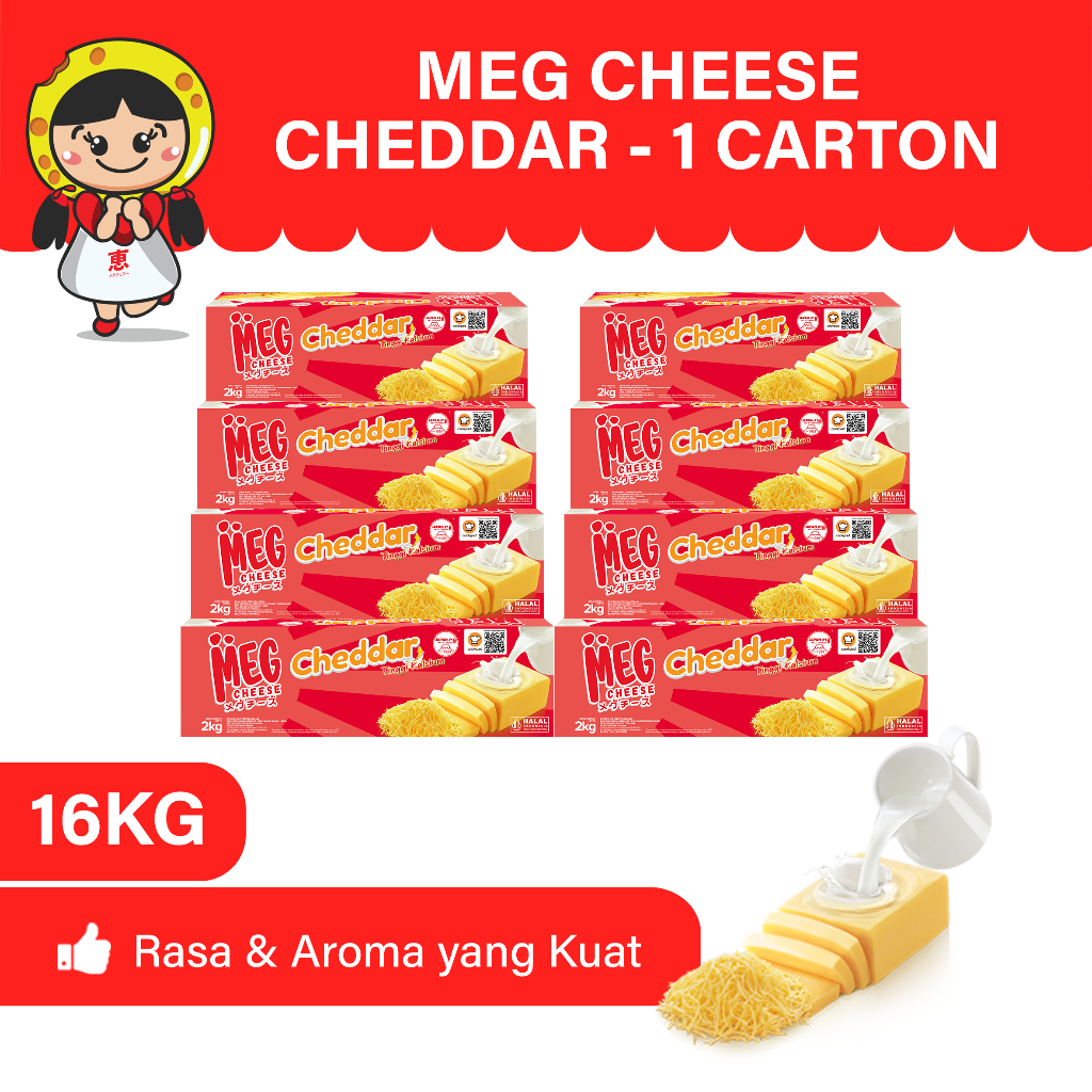 Jual MEG Cheddar 2 KG - 8pcs (1 Karton) | Shopee Indonesia