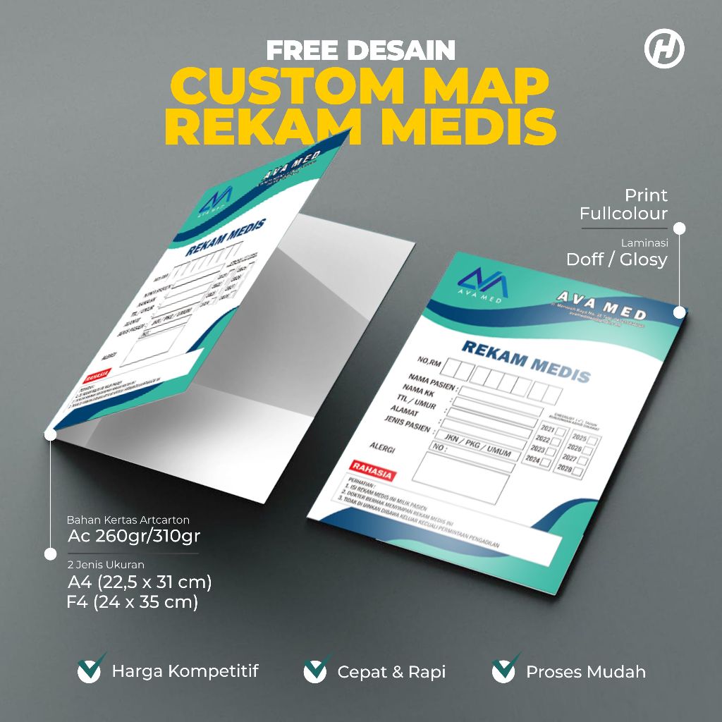 Jual FREE CUSTOM DESAIN MAP REKAM MEDIS RUMAH SAKIT, PUKESMAS, KLINIK ...