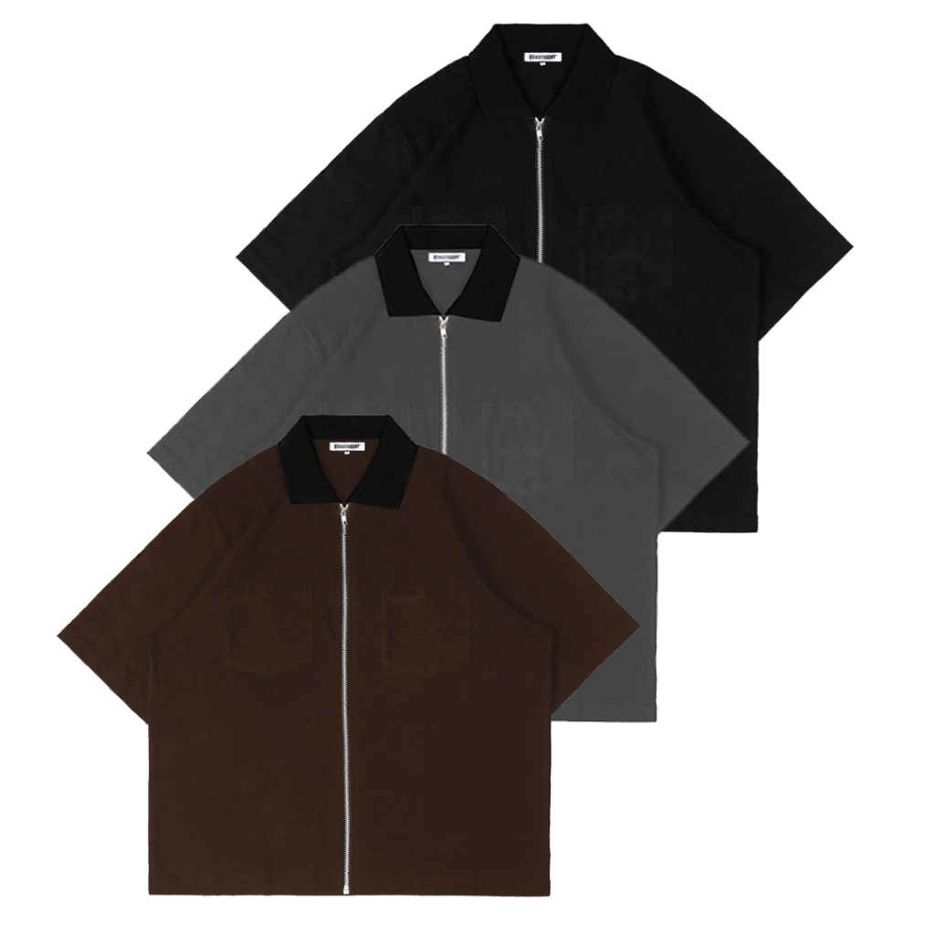 Jual Convergent - Prince Kameja Boxy Polos Basic Pria Wanita Lengan ...
