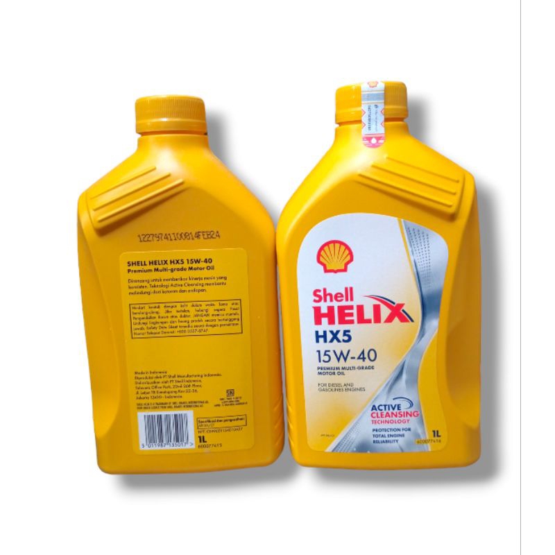 Jual OLI SHELL HELIX HX5 1L sae 15W-40 oli motor 4T | Shopee Indonesia