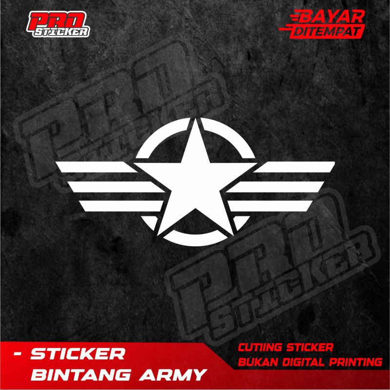 Jual stiker bintang army cutting sticker logo bintang army | Shopee ...