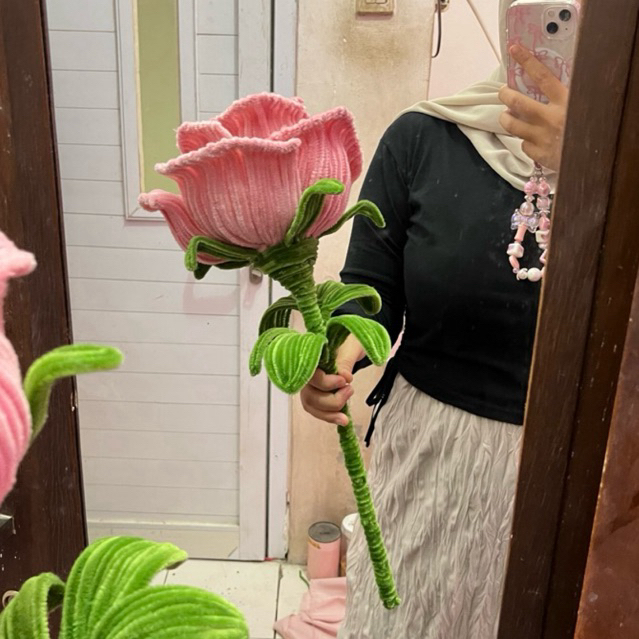Jual Giant Rose Pipe Cleaner | Mawar Jumbo Kawat Bulu | Shopee Indonesia