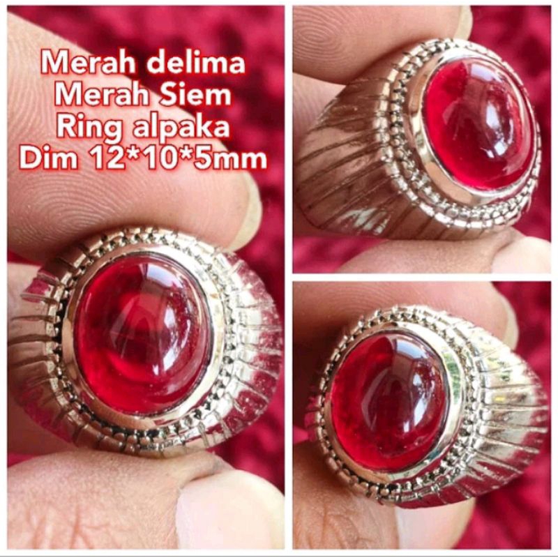 Jual Cincin Batu Merah Delima Siam top HQ | Shopee Indonesia