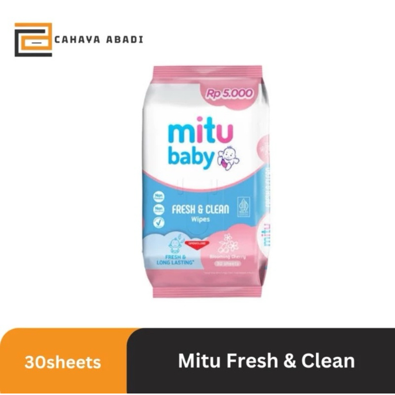 Jual Tissue Basah Mitu Baby Fresh & Clean [30 Sheets] | Shopee Indonesia