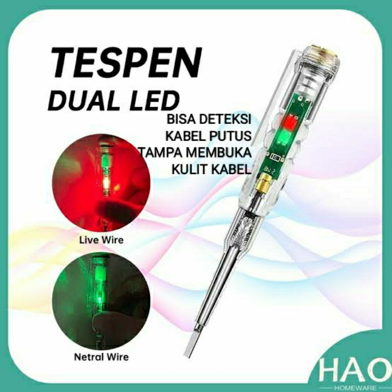 Jual Obeng Tester TesPen Obeng Tes with Indicator Dual LED | Shopee ...