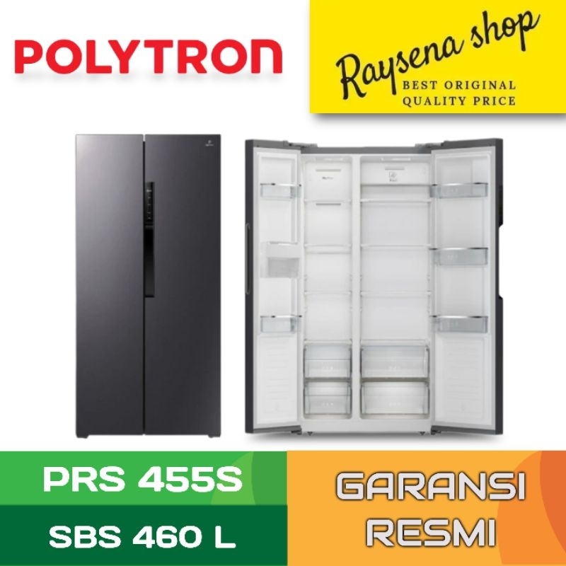 Jual POLYTRON KULKAS PRS 455S KULKAS SIDE BY SIDE 460 Liter PRS455S SBS ...