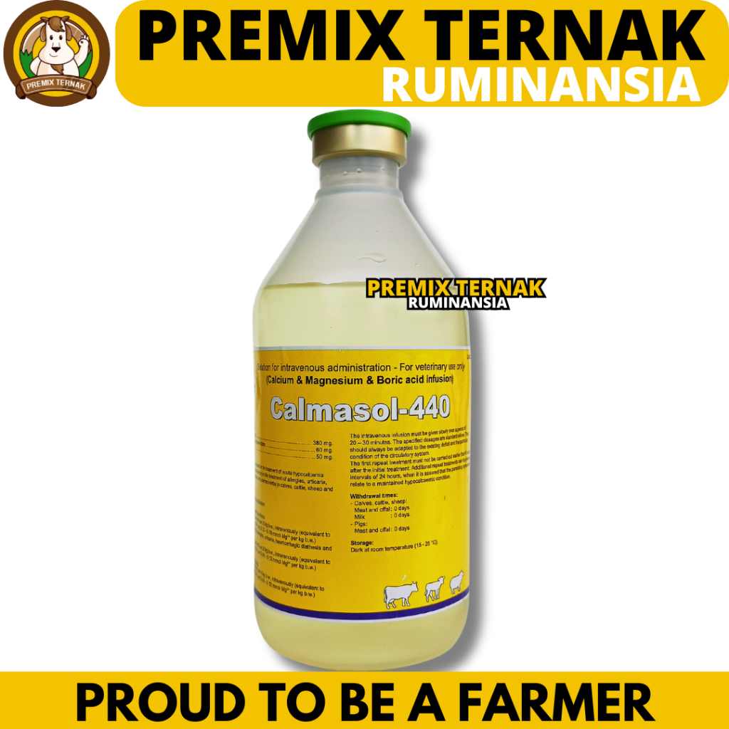 Jual CALMASOL-440 isi 500ML INTERCHEMIE - Kalsium Infus untuk Hewan ...