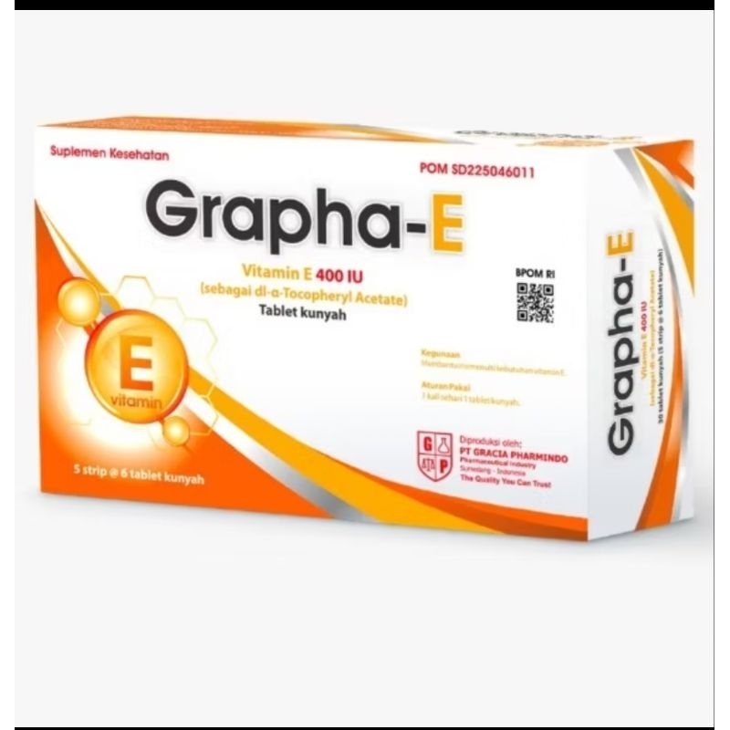 Jual GRAPHA-E 400 IU TABLET KUNYAH#VITAMIN E 400 IU | Shopee Indonesia