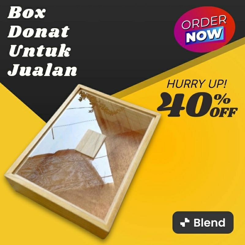 Jual BOX DONAT KAYU JATI BELANDA PILIHAN UKURAN 40CM / KOTAK DONAT ...