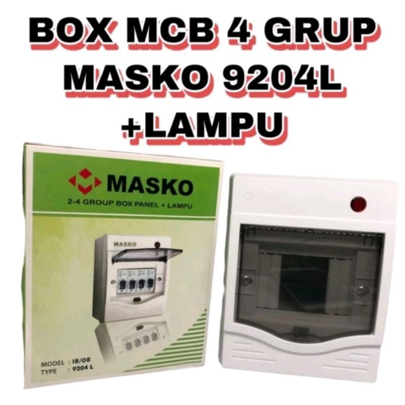Jual Panel Box MCB / Rumah MCB / Cover MCB + Lampu Masko Isi 4 Grup ...