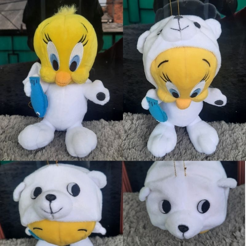 Jual Boneka Tweety Looney Tunes Kostum Kupluk Beruang Original | Shopee ...