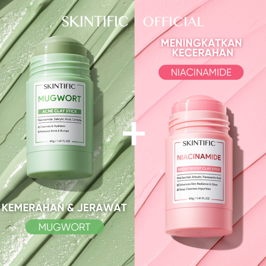 Jual [OFFICIAL] 3PCS SKINTIFIC Clay Mask Stick Kit Masker Wajah ...