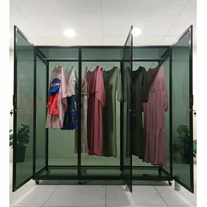 Jual TC ALUMINIUM LB518 150X55X180 B 180X55X180 LEMARI BAJU PREMIUM ...