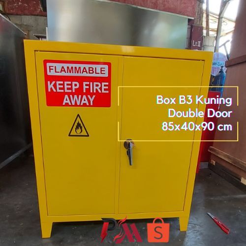Jual BOX B3 85 X 40 X 90 CM KUNING LEMARI PENYIMPANAN BARANG BERACUN BERBAHAYA KOTAK ...