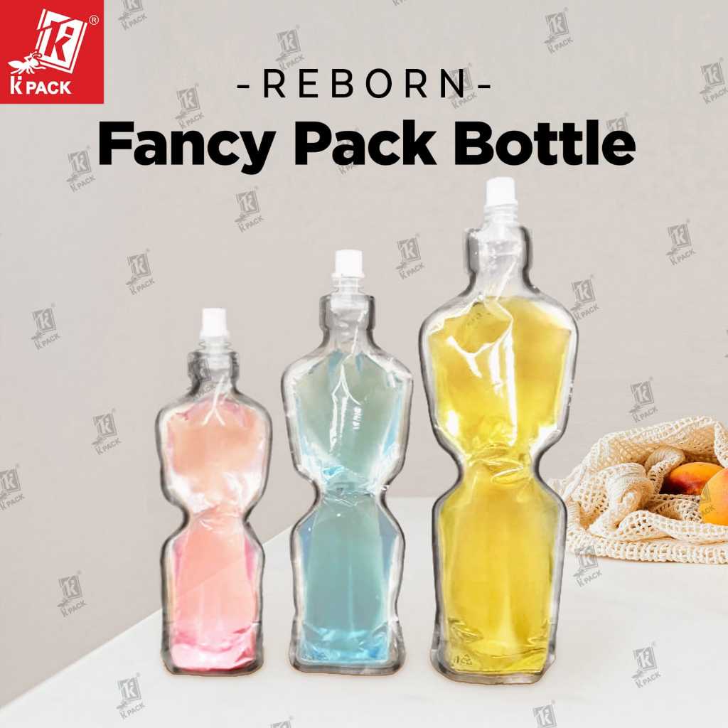 Jual FANCY PACK BOTTLE 400 KEMASAN BOTOL PLASTIK FLEXIBEL DENGAN SPOUT BENING TRANSPARAN MINUMAN ...