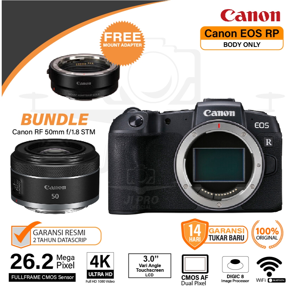 Jual Canon EOS RP Body Only Mirrorless Camera Paket Bundle - Garansi Resmi | Shopee Indonesia