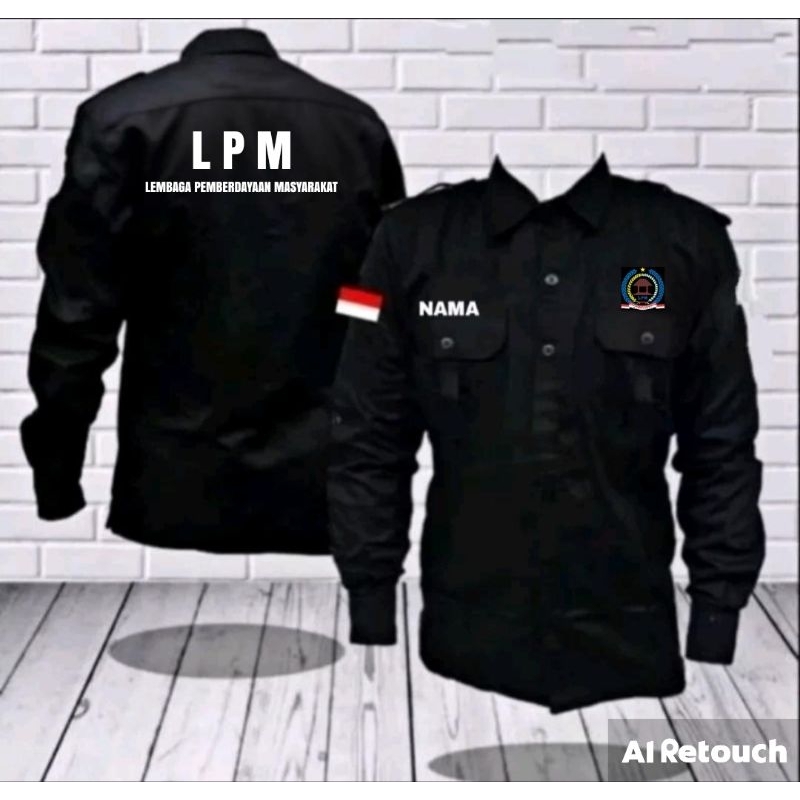 Jual seragam LPM baju pdh LPM baju kemeja LPM bordir | Shopee Indonesia