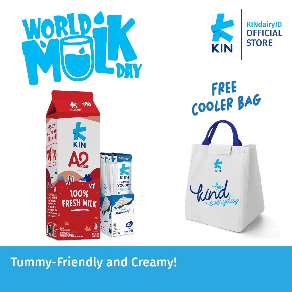 Jual Tummy-Friendly and Creamy! - BUY KIN Fresh Milk Full Cream ...